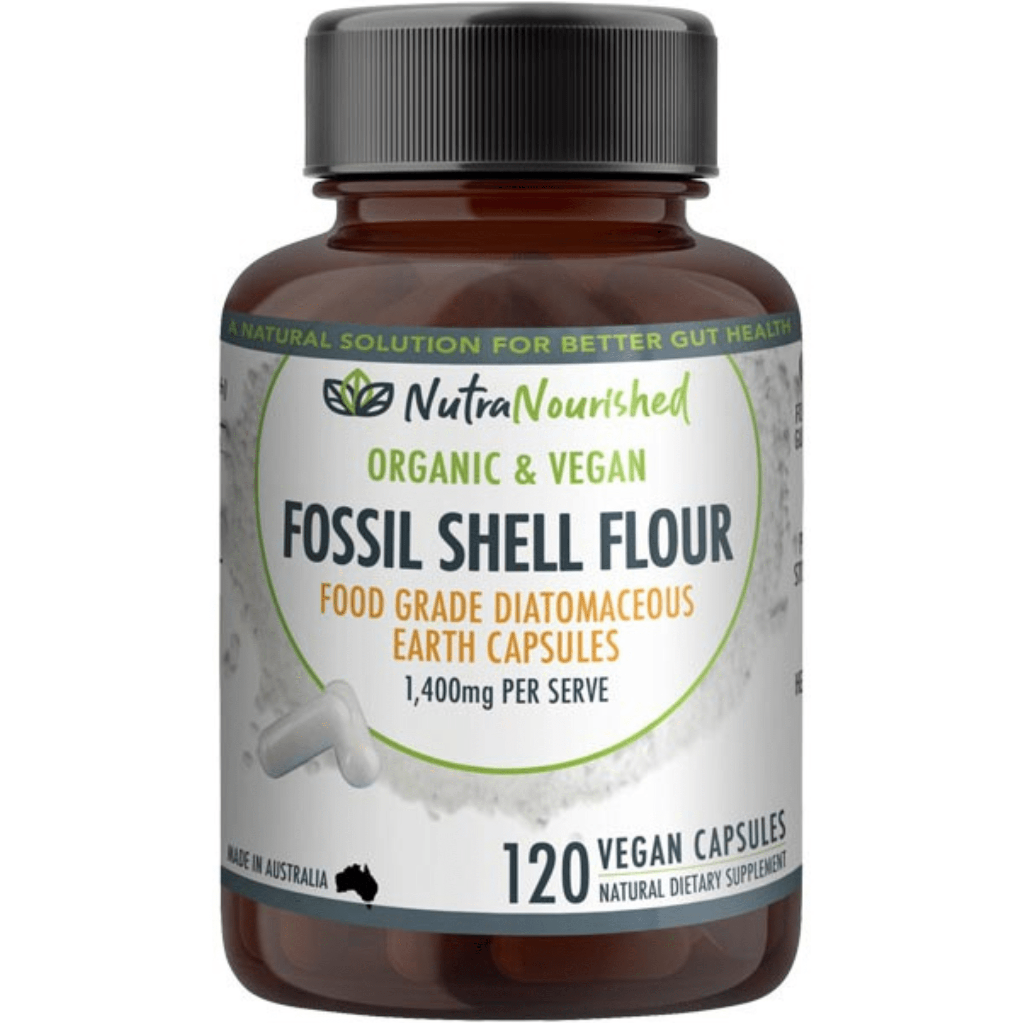 Diatomaceous Earth Food Grade Fossil Shell Flour Capsules (1,400mg) 120 ...