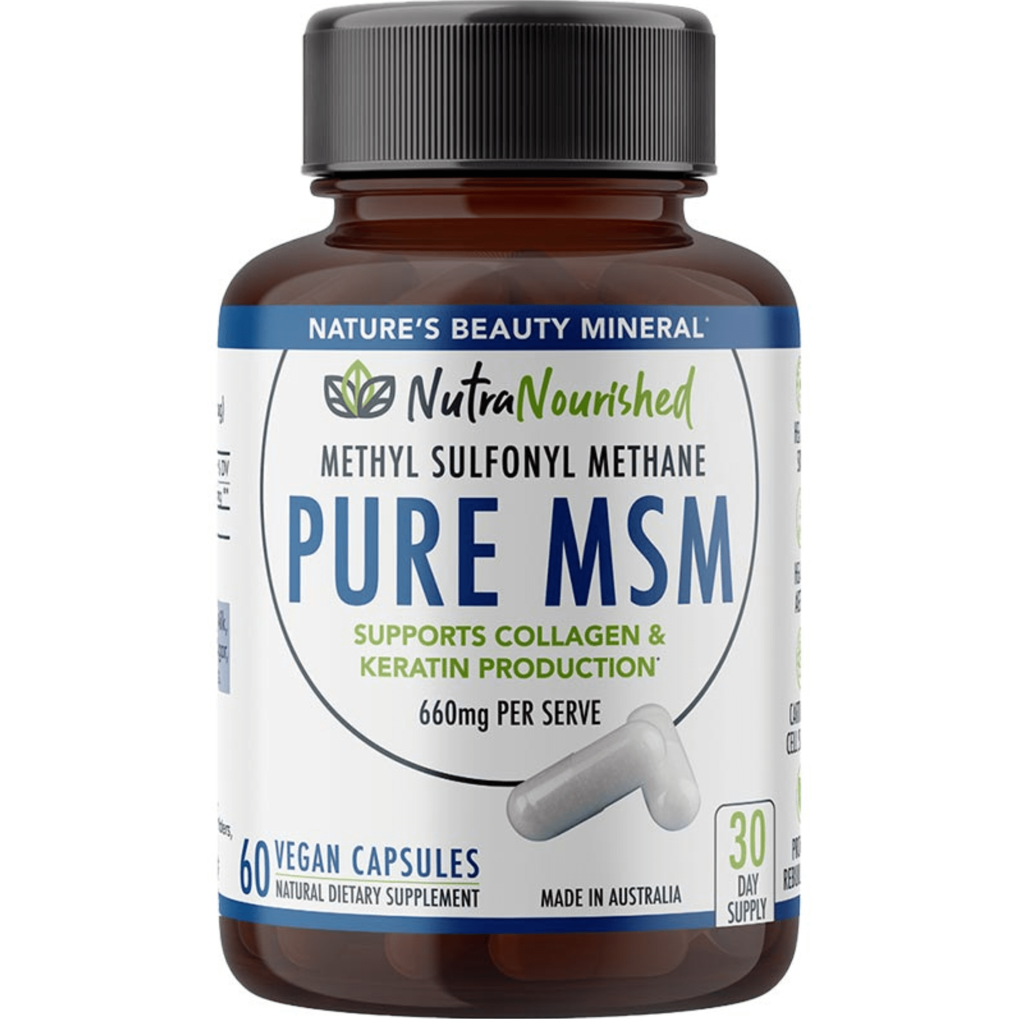 Pure MSM Vegan Capsules | 660mg Methyl Sulfonyl Methane